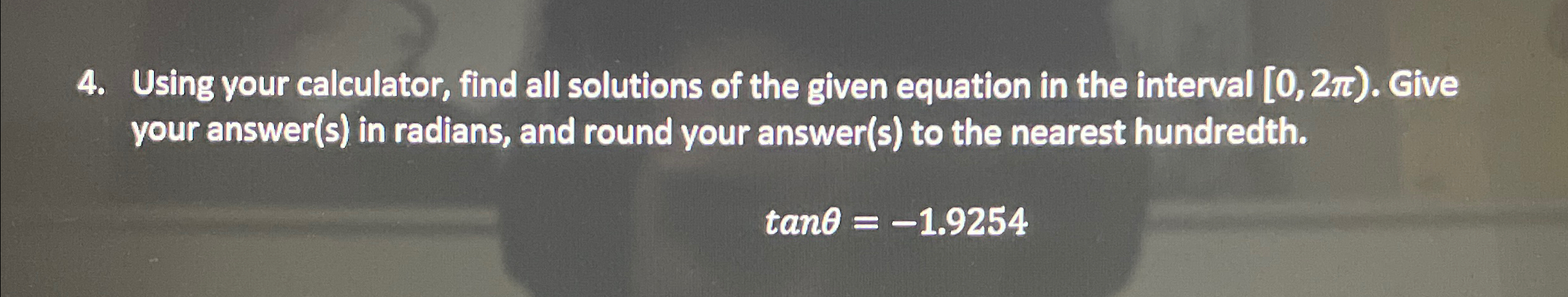 Solved Using your calculator, find all solutions of the | Chegg.com