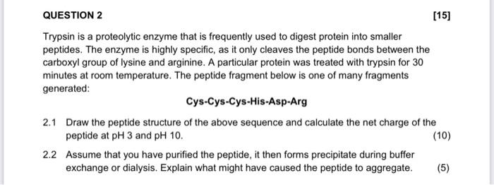 Solved Cys-Cys-Cys-His-Asp-Arg2.1 Draw the peptide structure | Chegg.com