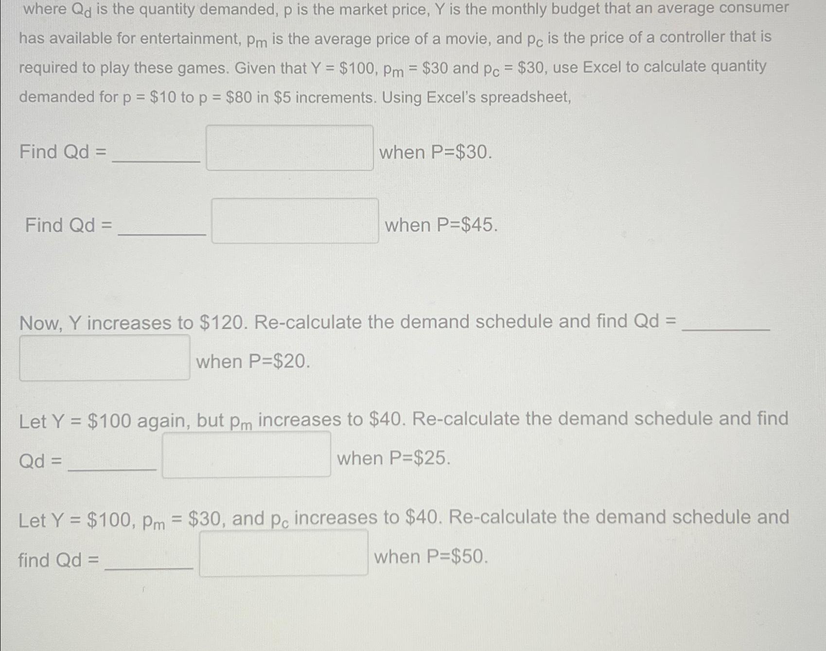 Solved where Qd ﻿is the quantity demanded, p ﻿is the market | Chegg.com