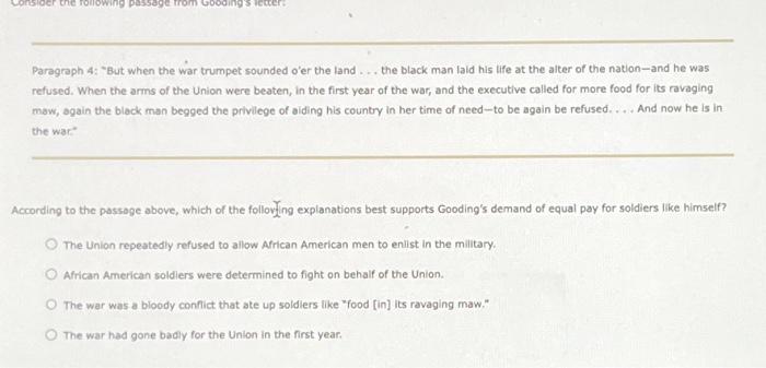 James. Henry Gooding (1837−1864) jolned in the Union | Chegg.com