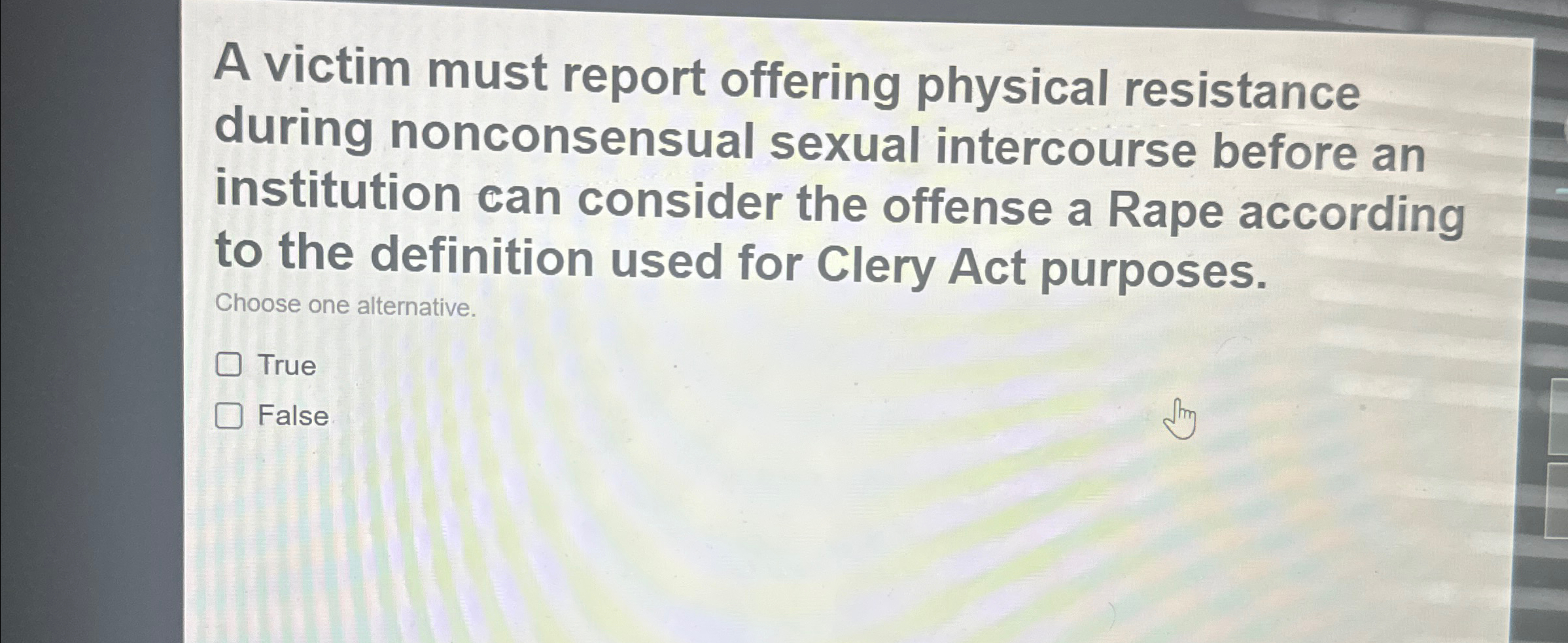 Solved A victim must report offering physical resistance | Chegg.com