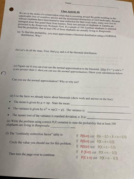 Solved Class Activity 6 b We are in the midst of a | Chegg.com