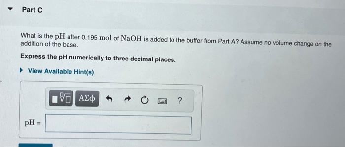 Solved What is the pH of a buffer prepared by adding 0.607 | Chegg.com
