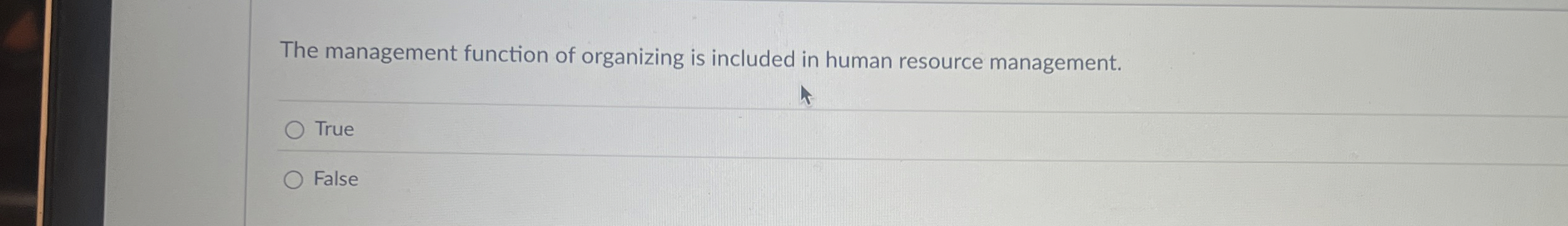 Solved The management function of organizing is included in | Chegg.com