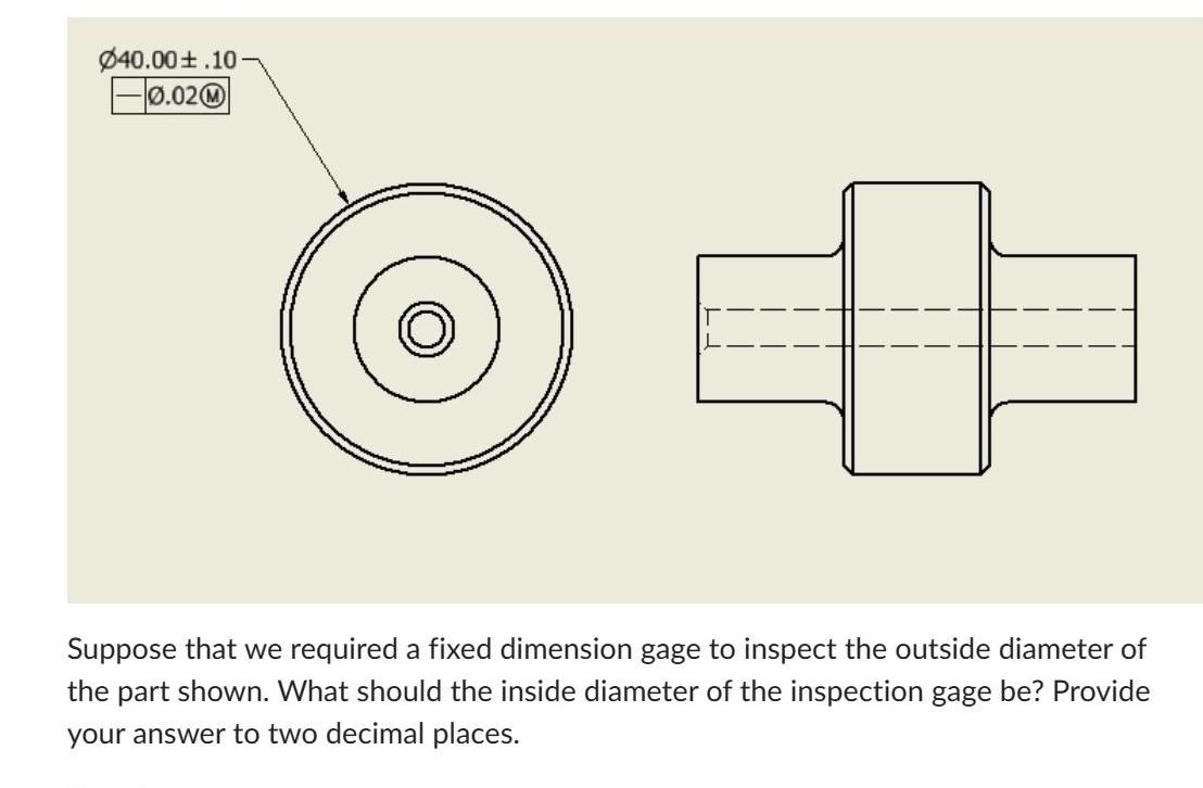 Solved Suppose that we required a fixed dimension gage to | Chegg.com
