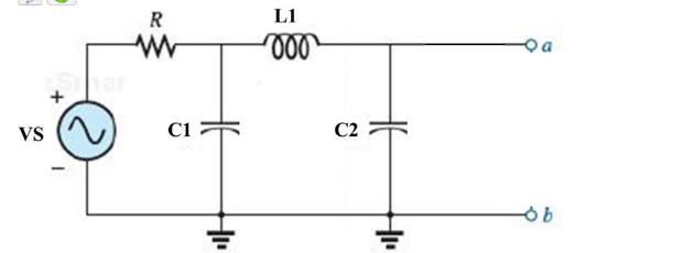Solved In the circuit, the voltage source frequency, | Chegg.com