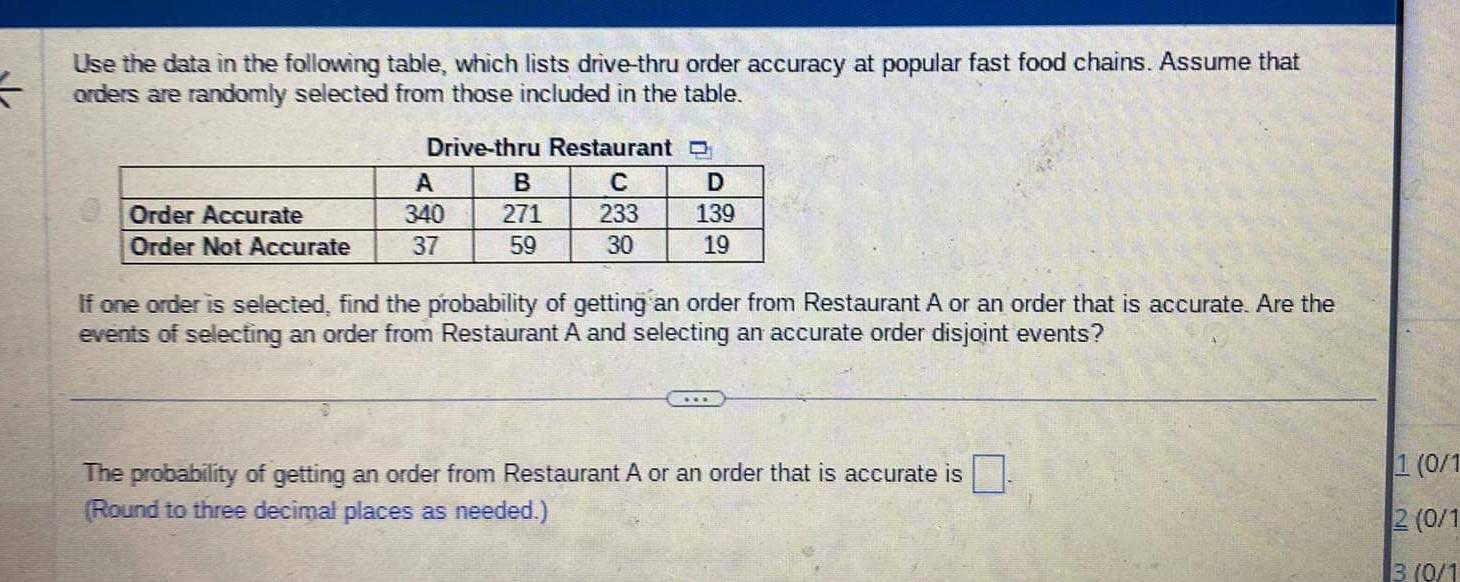 Solved Use the data in the following table, which lists | Chegg.com