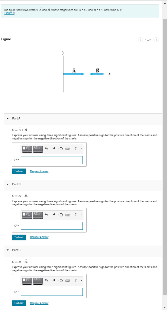 Solved The figure shows two vectors, vec(A) ﻿and vec(B), | Chegg.com