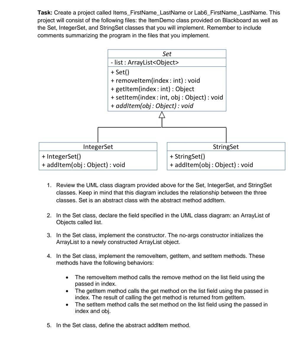 Solved Task: Create a project called | Chegg.com