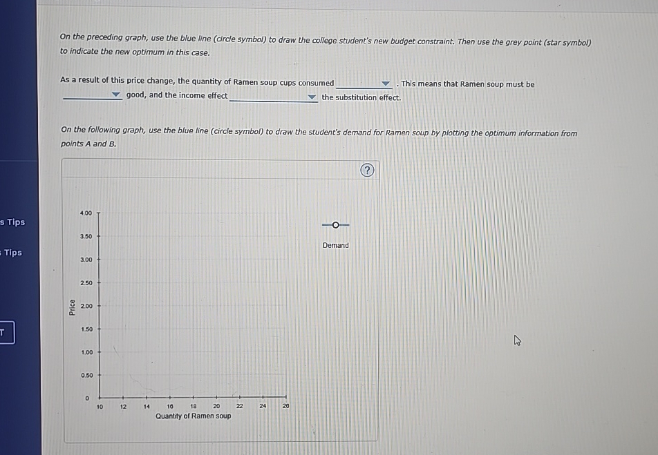 Solved On the preceding graph, use the blue line (circle | Chegg.com