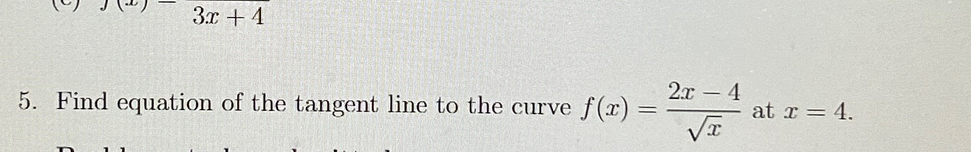 Solved Find equation of the tangent line to the curve | Chegg.com