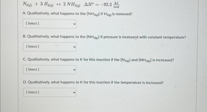 Solved For the generic reaction: A+3B 2C+D the units on K | Chegg.com
