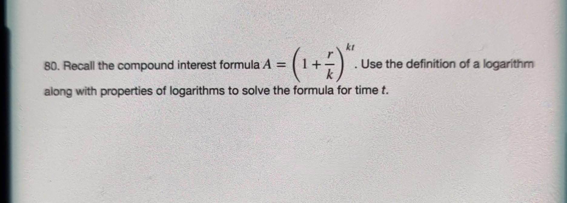 Solved (1 + 7) *. along with properties of logarithms to | Chegg.com
