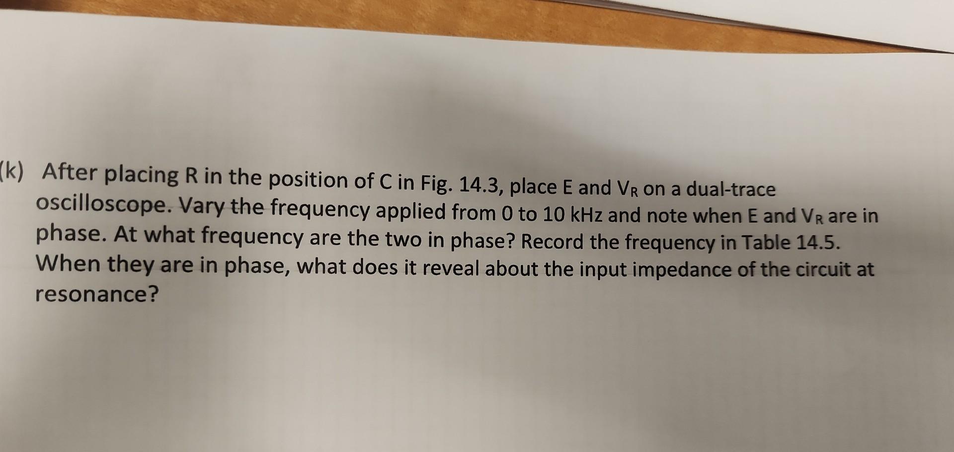 Solved Part 1 Low-Q Circuit (a) Construct the circuit of | Chegg.com