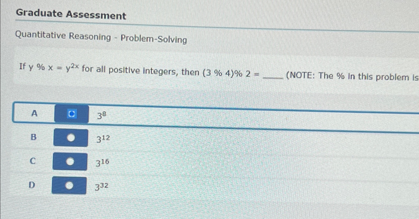 Solved Graduate AssessmentQuantitative Reasoning - | Chegg.com