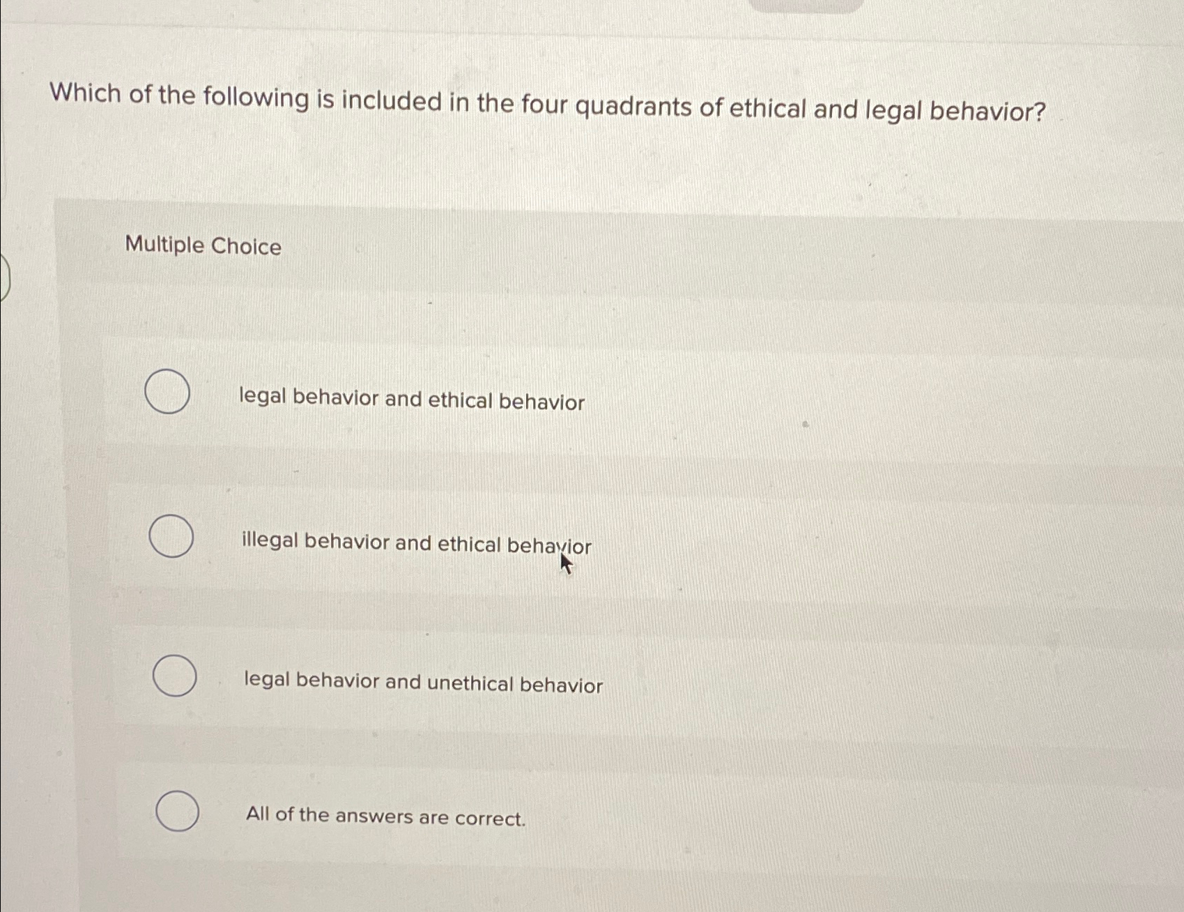 Solved Which of the following is included in the four | Chegg.com