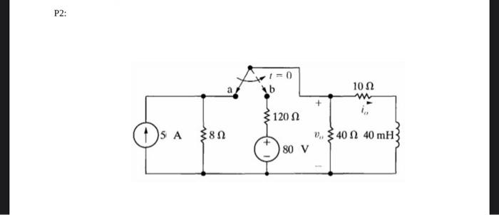Solved (a) Find the function that describes the current and | Chegg.com