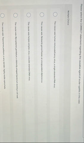 Solved Please select the CORRECT statement regarding the | Chegg.com