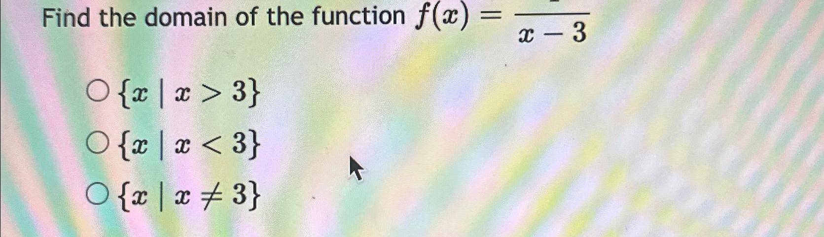 Solved Find the domain of the function | Chegg.com