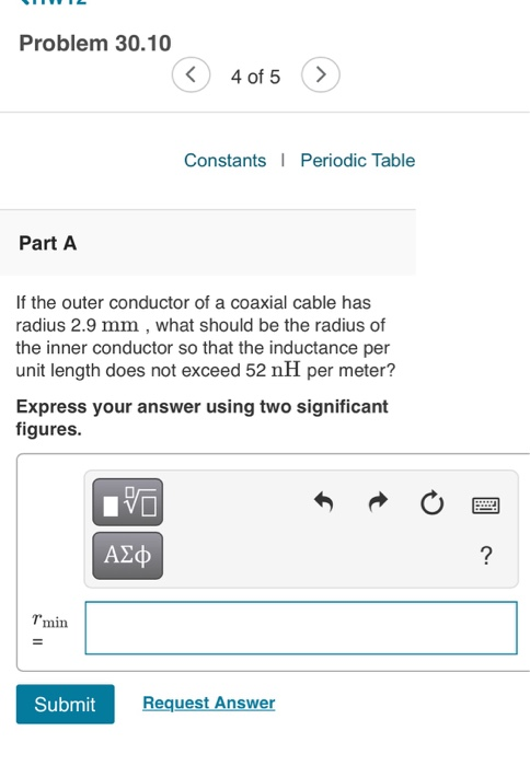 Solved Constants Periodic Table A circular-shaped circuit | Chegg.com