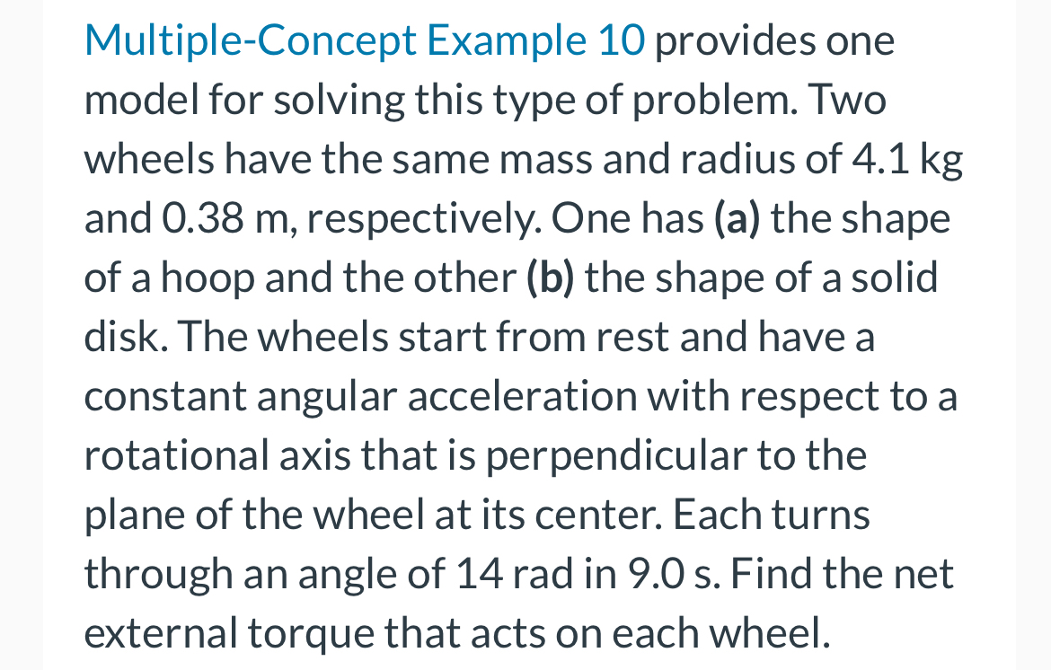 Solved Multiple-Concept Example 10 ﻿provides one model for | Chegg.com