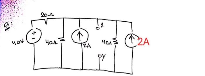 Solved Q8 By source transformations, the equivalent circuit | Chegg.com