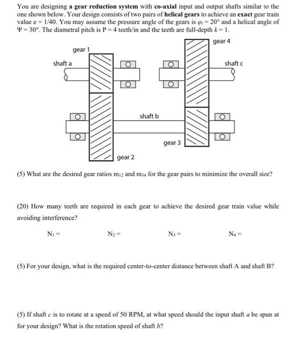 You are designing a gear reduction system with | Chegg.com