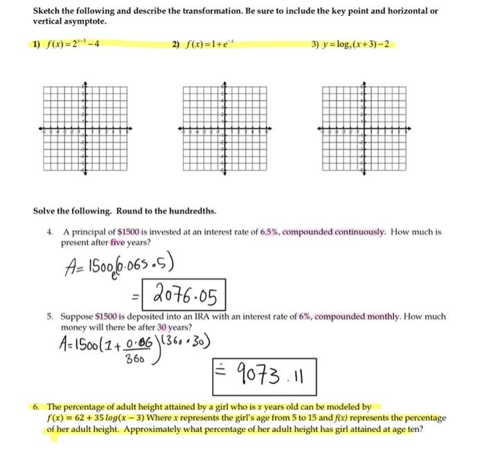 Solved Sketch the following and describe the transformation. | Chegg.com