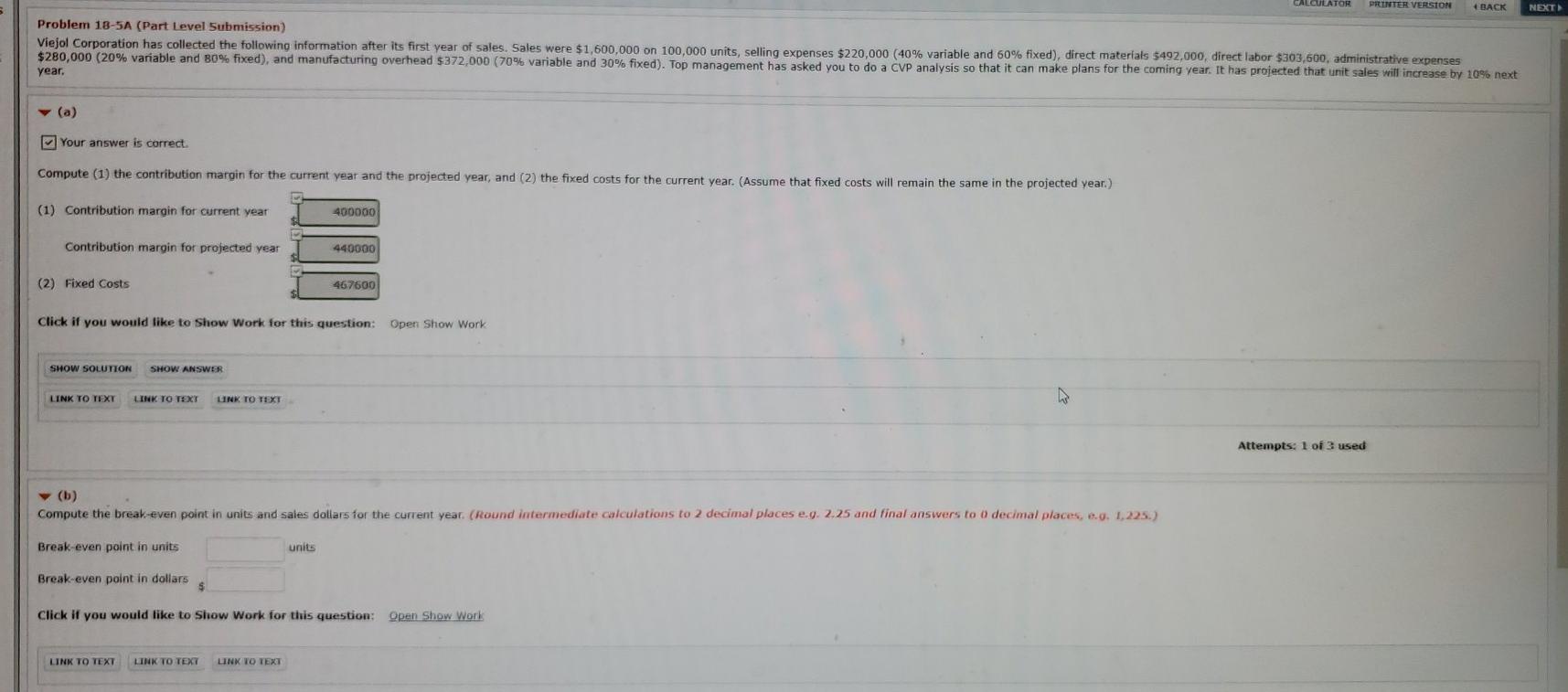 Solved CALCULATOR PRINTER VERSION 4 BACK NEXT Problem 18-5A | Chegg.com