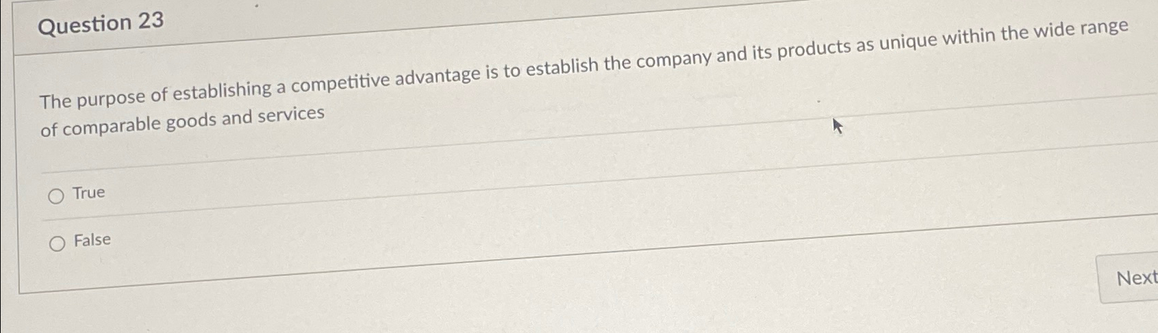 Solved Question 23The purpose of establishing a competitive | Chegg.com