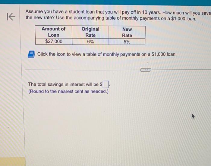Solved Assume you have a student loan that you will pay off | Chegg.com