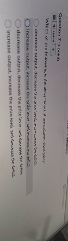 Question 7 (1 ﻿point)ListenWhich of the following is | Chegg.com