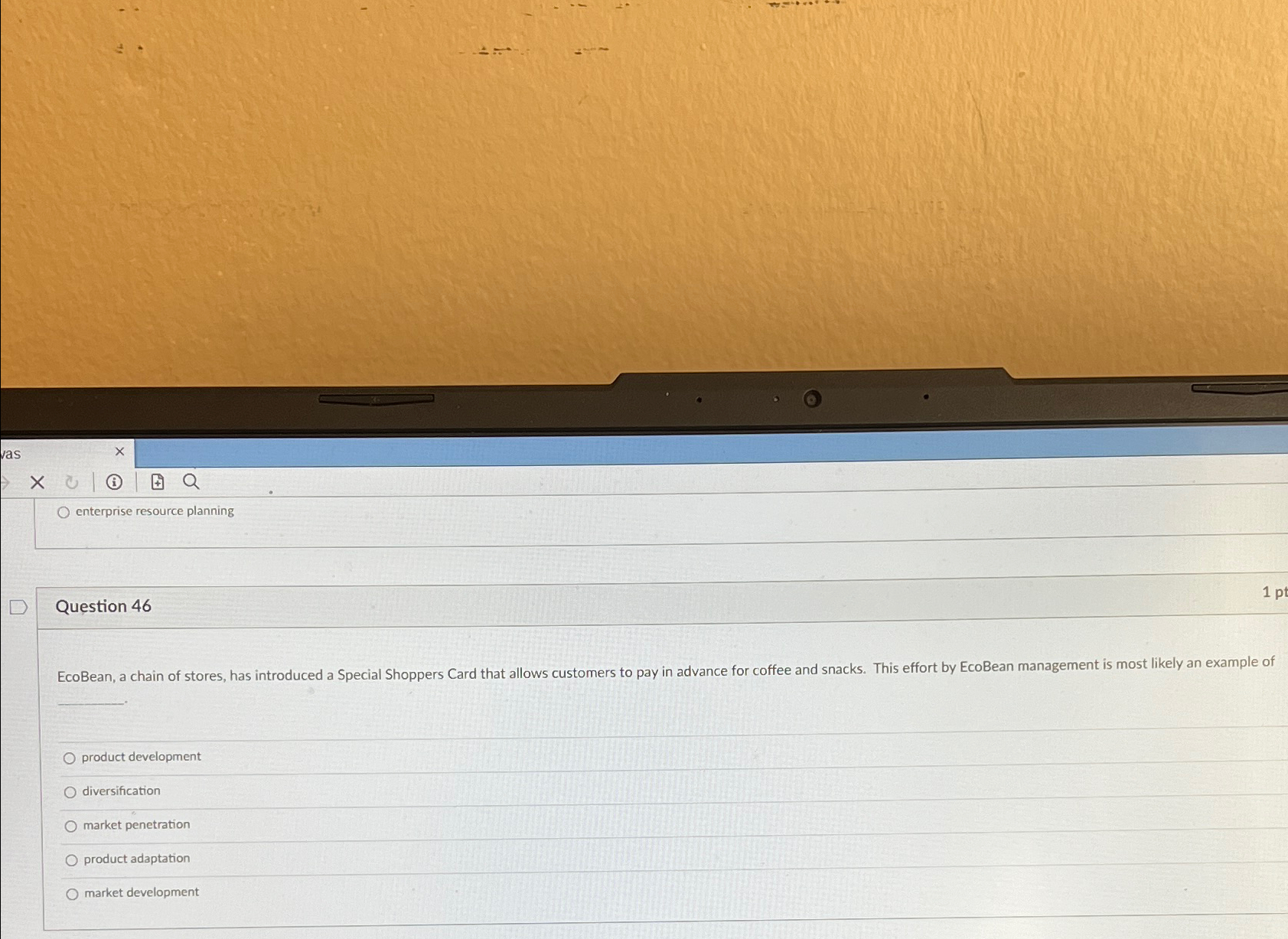 Solved enterprise resource planningQuestion 46product | Chegg.com