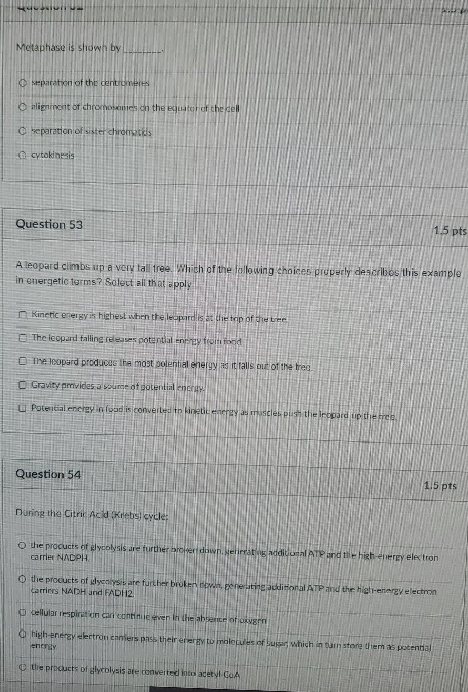 Solved LIUM Metaphase is shown by o separation of the | Chegg.com