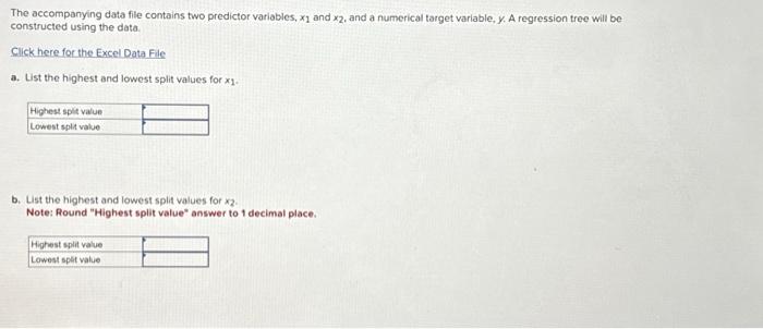 Solved The accompanying data file contains two predictor | Chegg.com