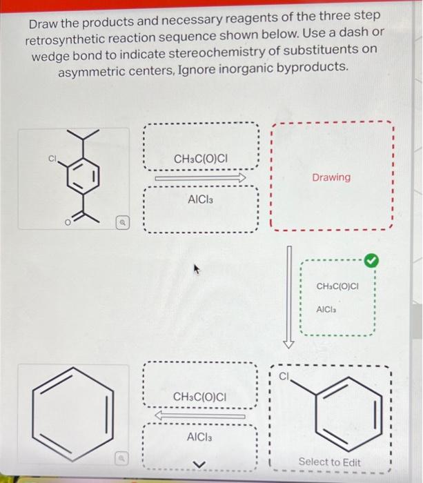 Solved Draw the products and necessary reagents of the three | Chegg.com