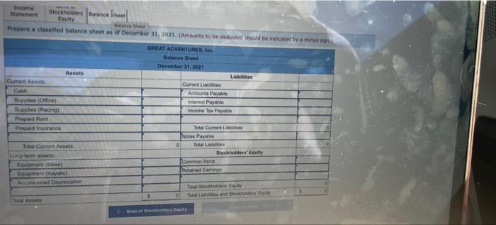 Solved Income Statement Stmt of Stockholders Balance Sheet | Chegg.com