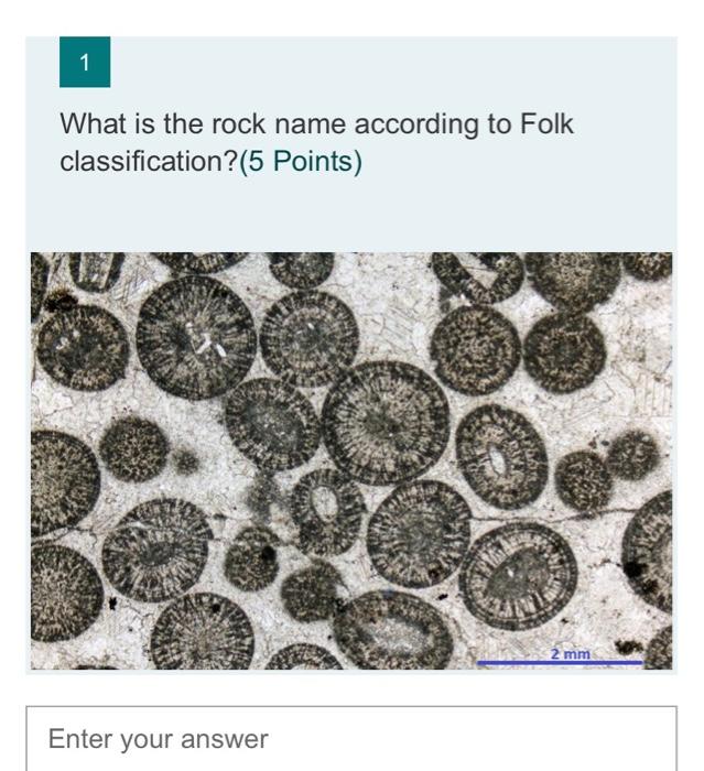 Solved What is the rock name according to Folk | Chegg.com