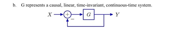 Solved b. G represents a causal, linear, time-invariant, | Chegg.com