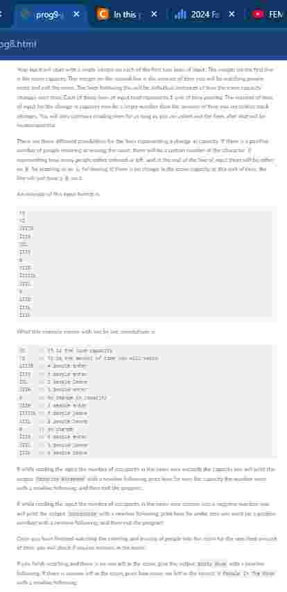 Solved In this program, you will be keeping track of how | Chegg.com
