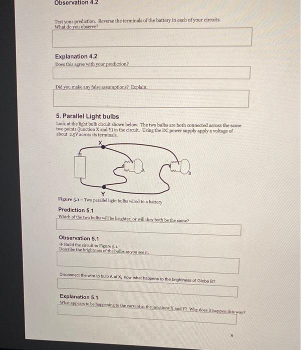 Solved Predict the relative brightness of the light bulls | Chegg.com