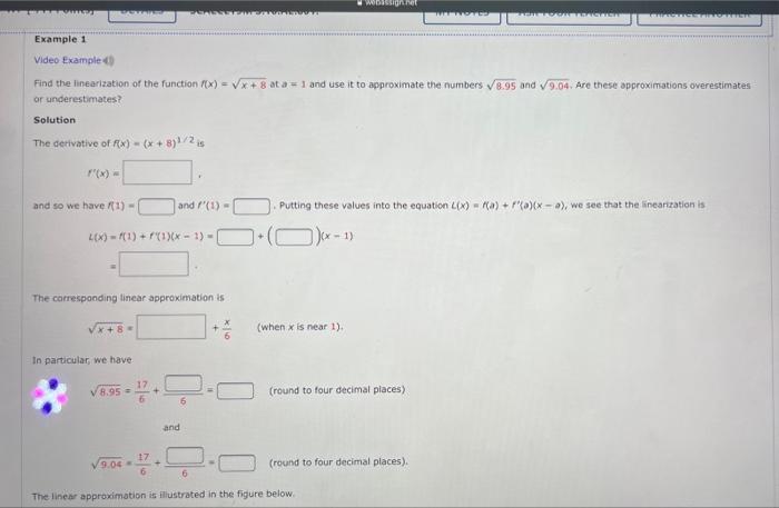 Solved Video Example 4 Find the linearization of the | Chegg.com