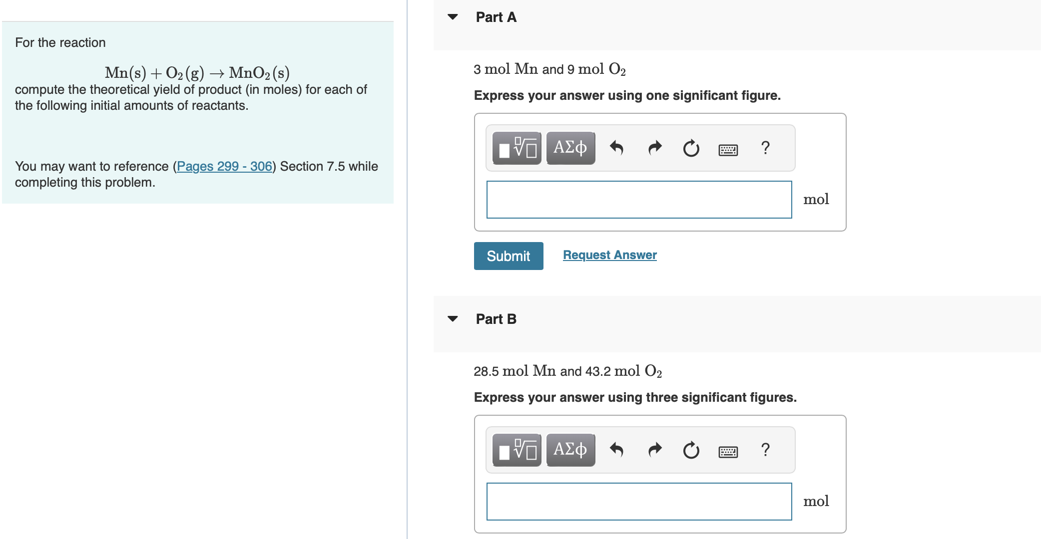 Solved Part AFor the reactionMn(s)+O2(g)→MnO2(s)compute the | Chegg.com