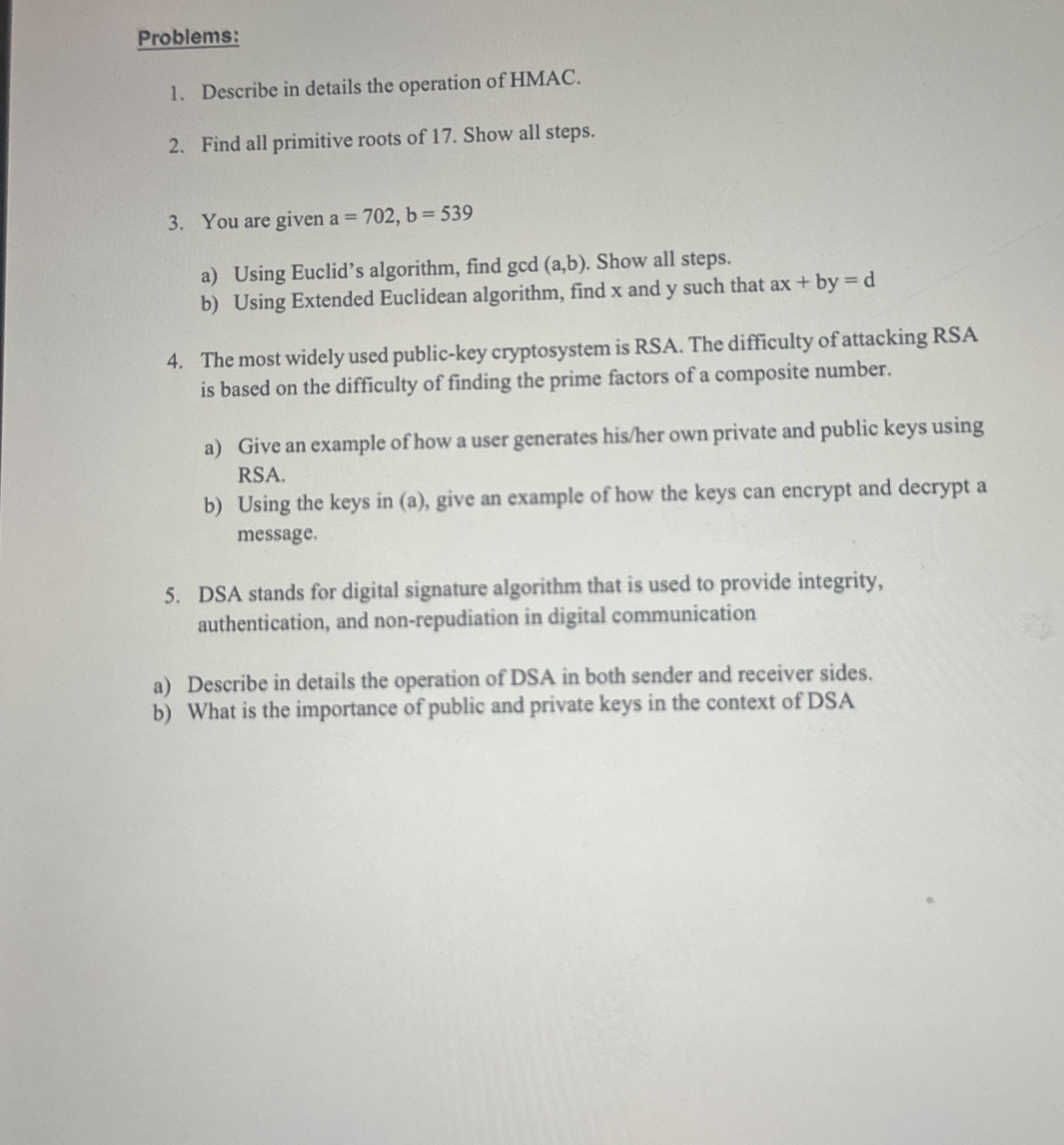 Solved by an EXPERT Problems:Describe in details the operation of | Chegg.com