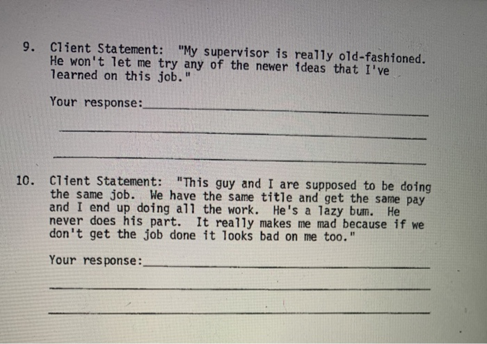 Solved Responding to the Feelings and Concerns of Others | Chegg.com