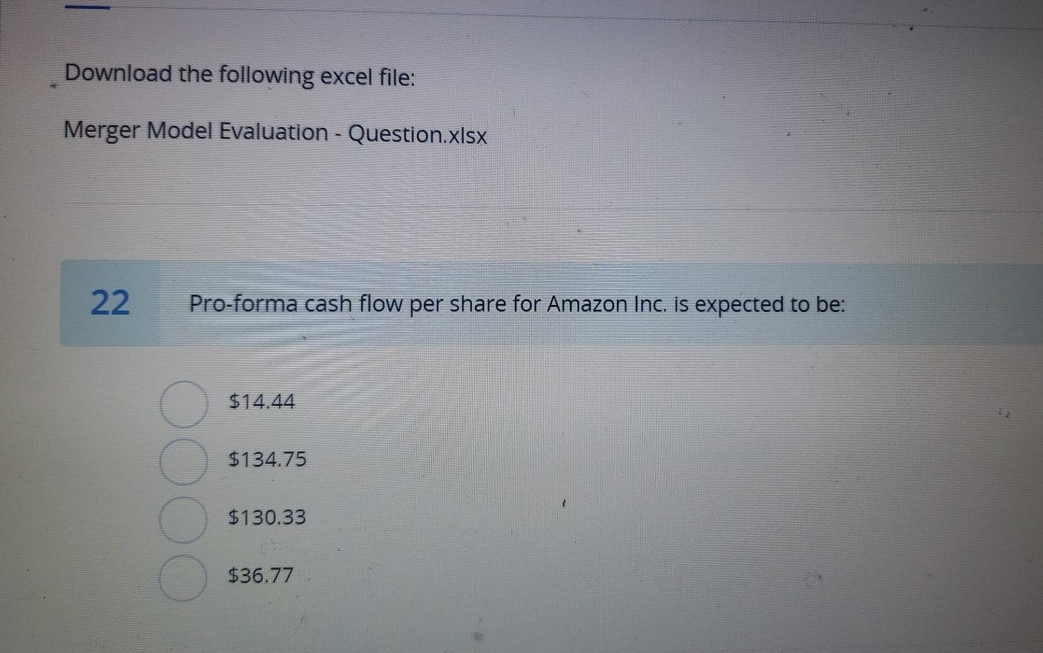 Solved Download the following excel file: Merger Model | Chegg.com