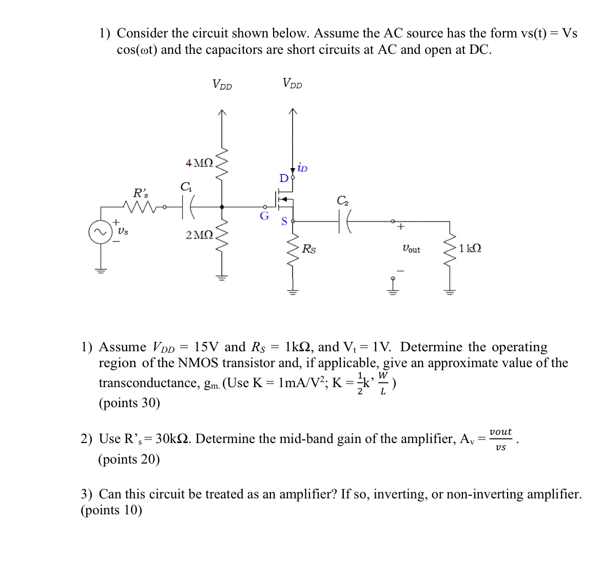 Solved Consider the circuit shown below. Assume the AC | Chegg.com