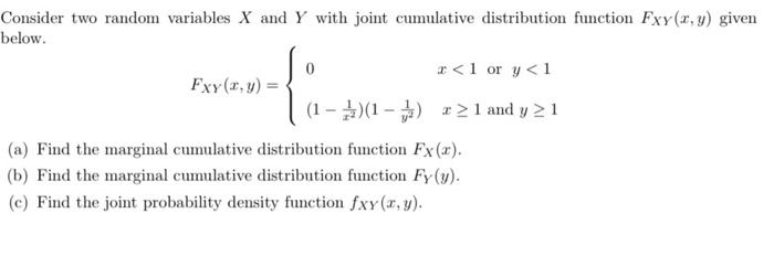 Consider two random variables X and Y with joint | Chegg.com