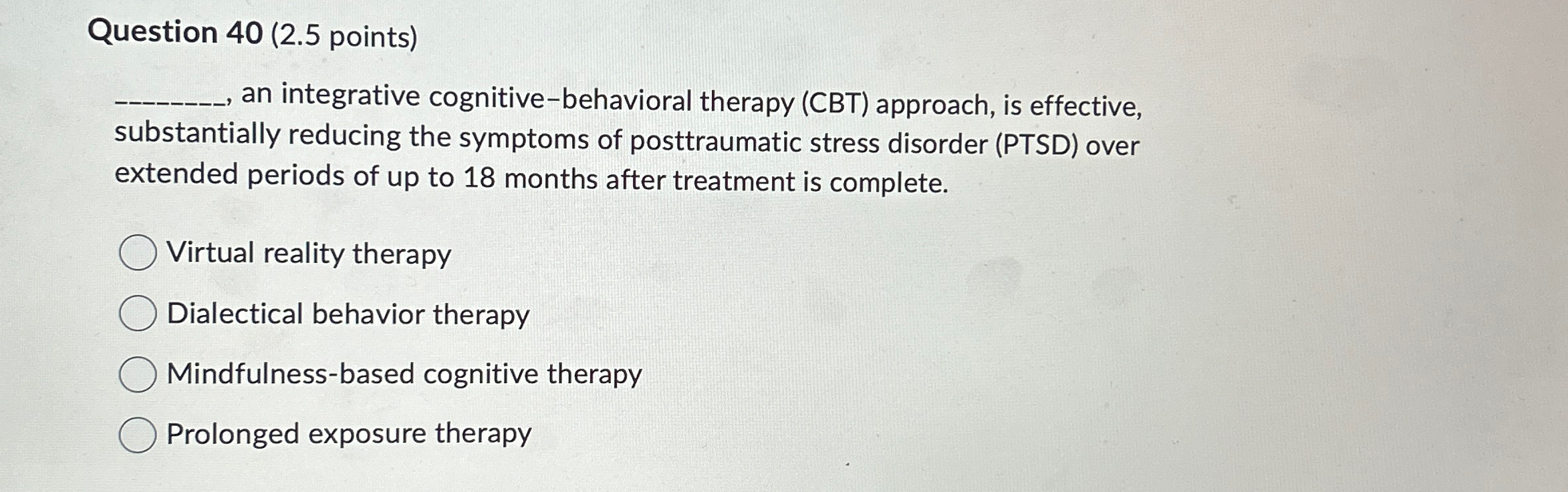 Solved Question 40 (2.5 ﻿points)an integrative | Chegg.com