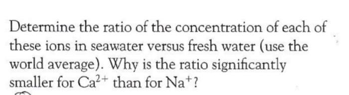 Solved 8.) Table 9-4 gives the concentration of various ions | Chegg.com